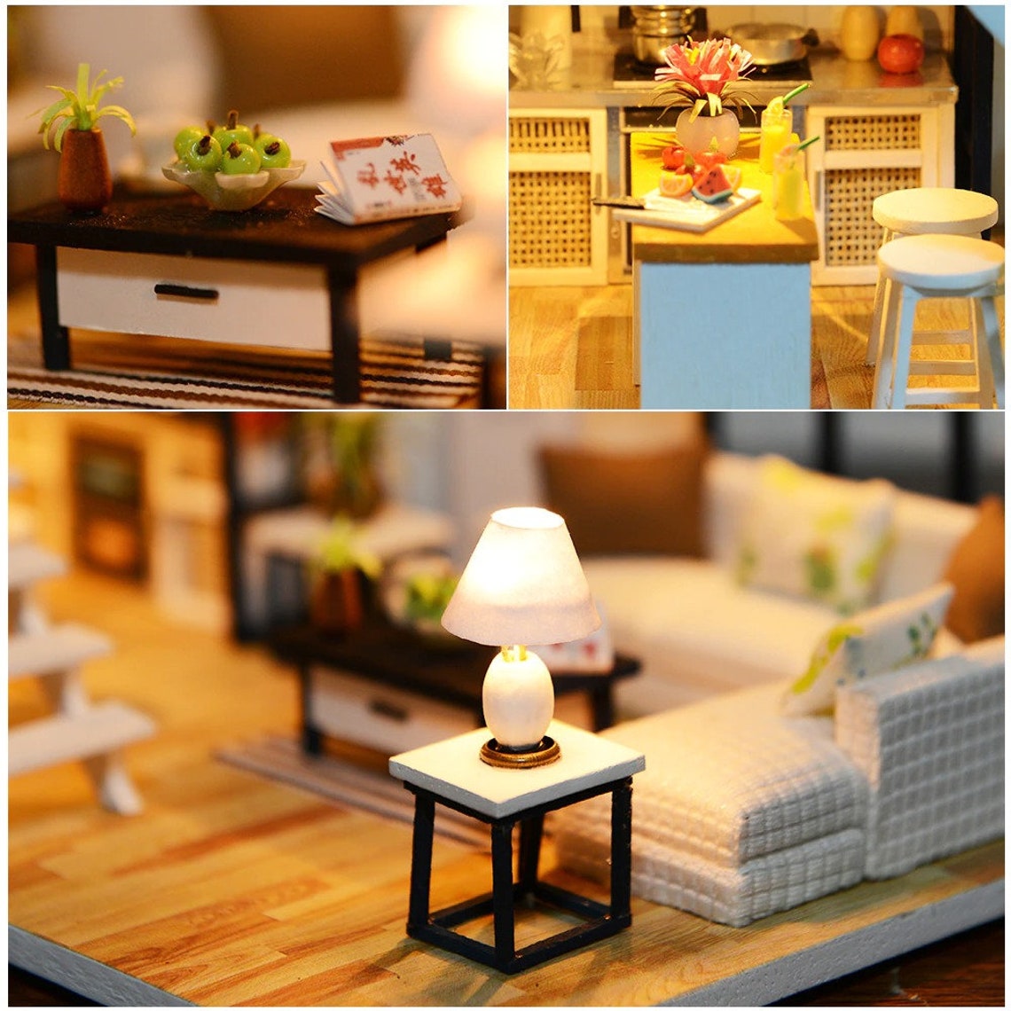 Diy Miniature House Kit Cutebee Diy Dollhouse Cutebee M13a Etsy