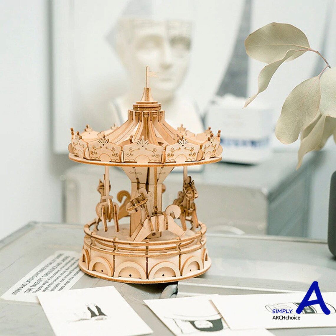 Marry-go-round DIY Carousel 3D Wooden Puzzle Scale | Etsy