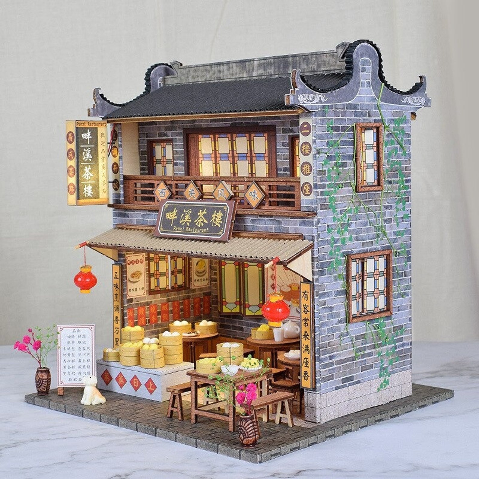 DIY Miniature House Kit Restaurant Cutebee DIY Dollhouse | Etsy