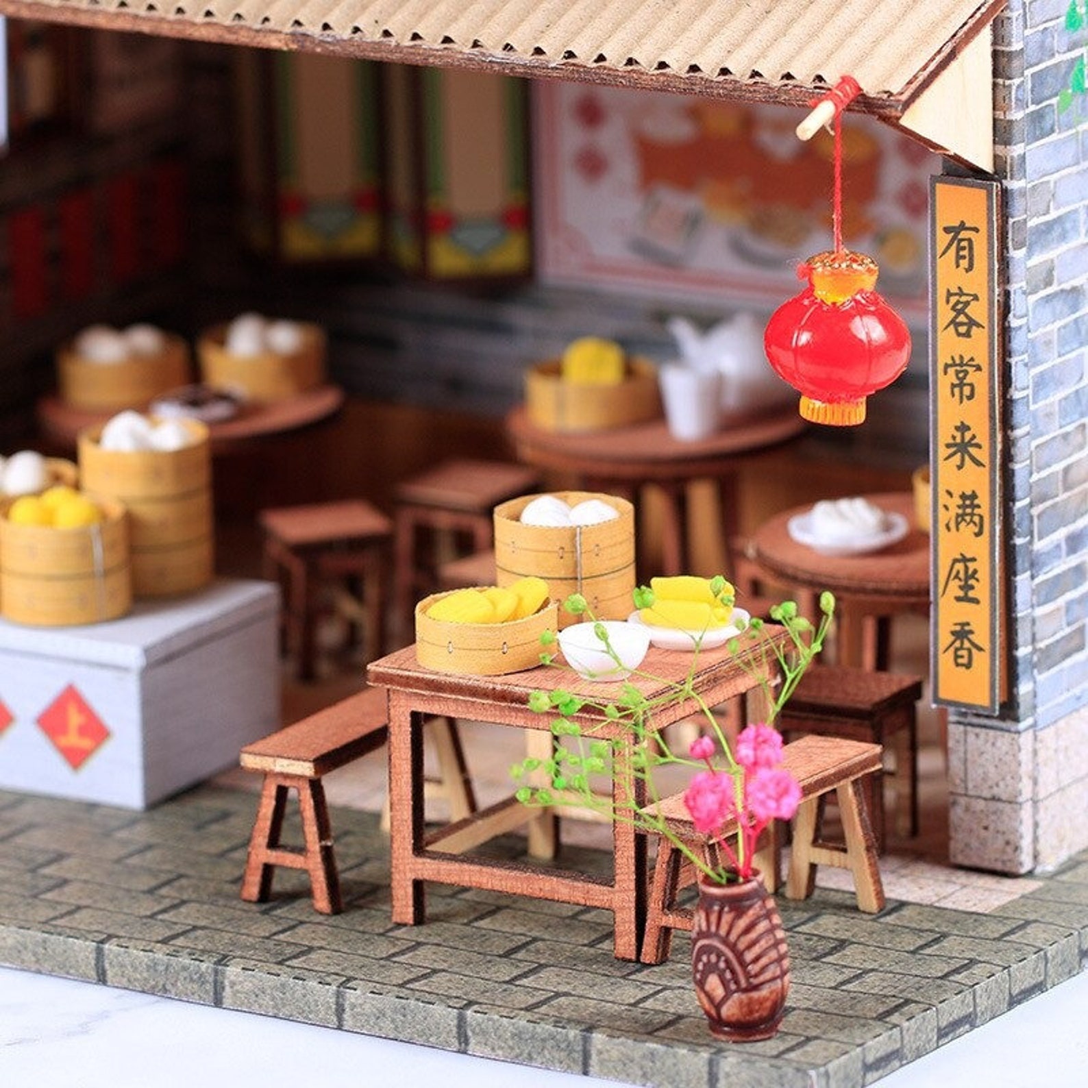 DIY Miniature House Kit Restaurant Cutebee DIY Dollhouse | Etsy