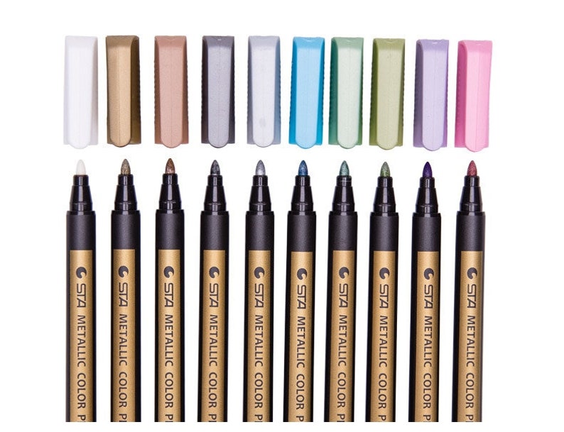 STA Metalic Color Pen Set | Etsy