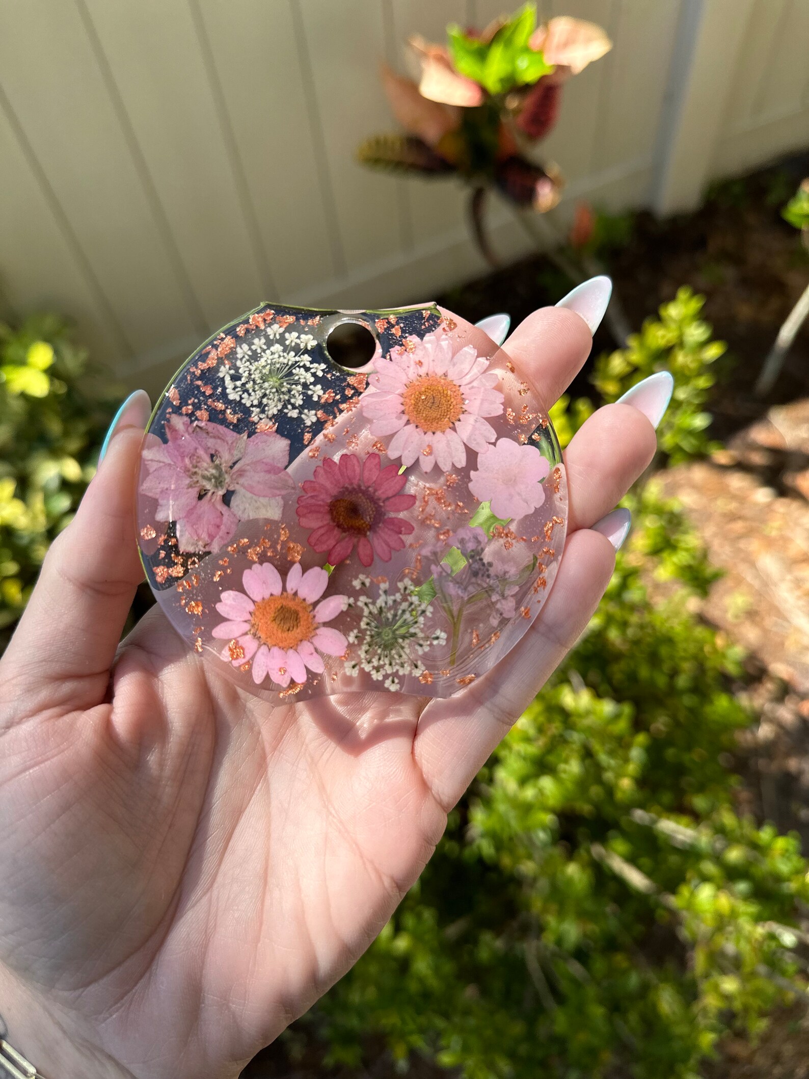 Dried Flower Stanley Topper, Tumbler Topper, Rose Gold, Pink and White ...