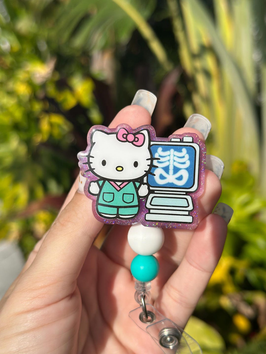 Hello Cat, Kitty, X-ray, Radiologic, Badge Reel, Cute, Nurse, ID Holder, Nurse Badge Holder, - Etsy