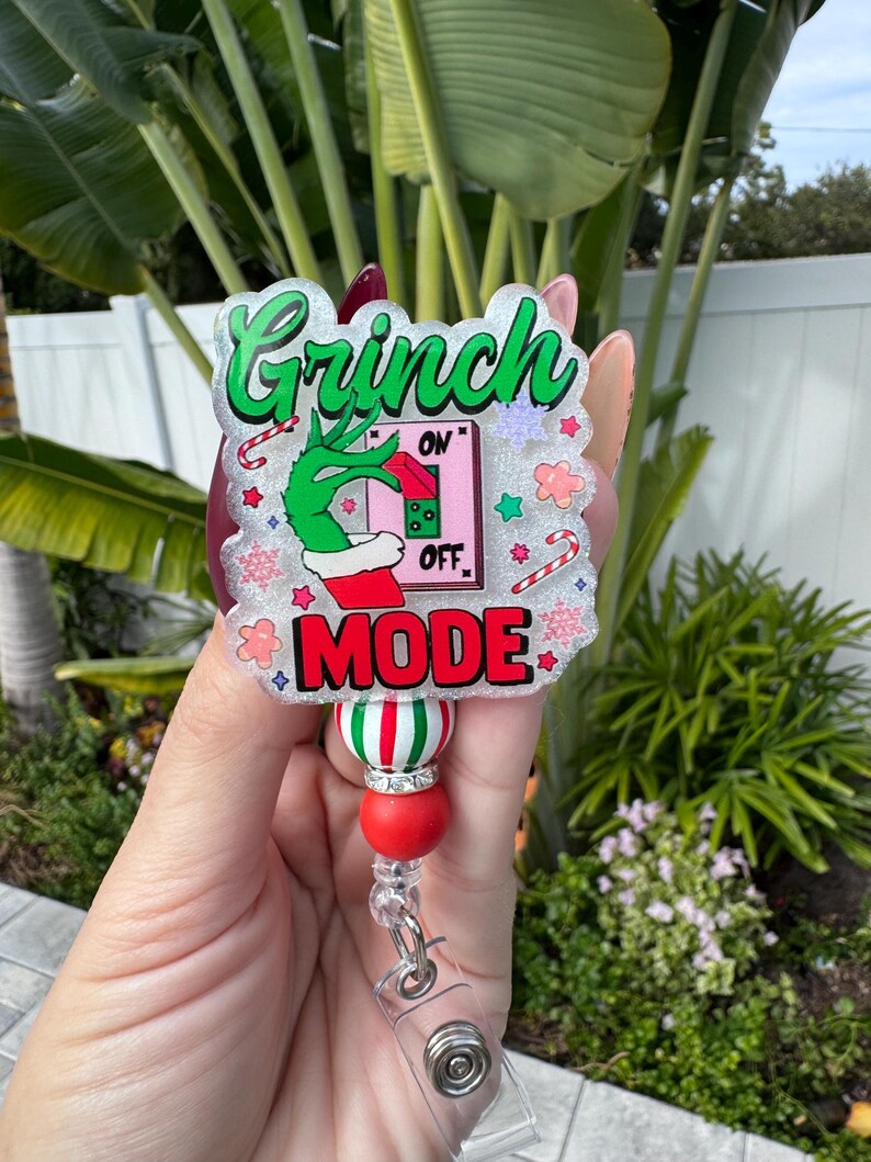 Grinchy Badge Reel, Christmas Badge Reel, My Day is Booked, Wallow in ...