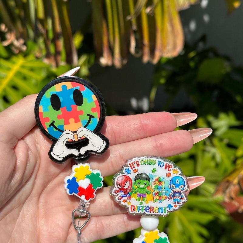 Cute Autism Badge Reel - Etsy