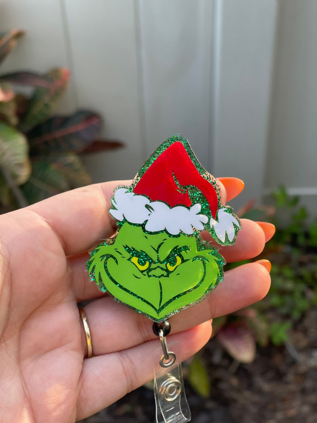 Grinch Badge Reel, Christmas Badge Reel, ID Holder - Etsy