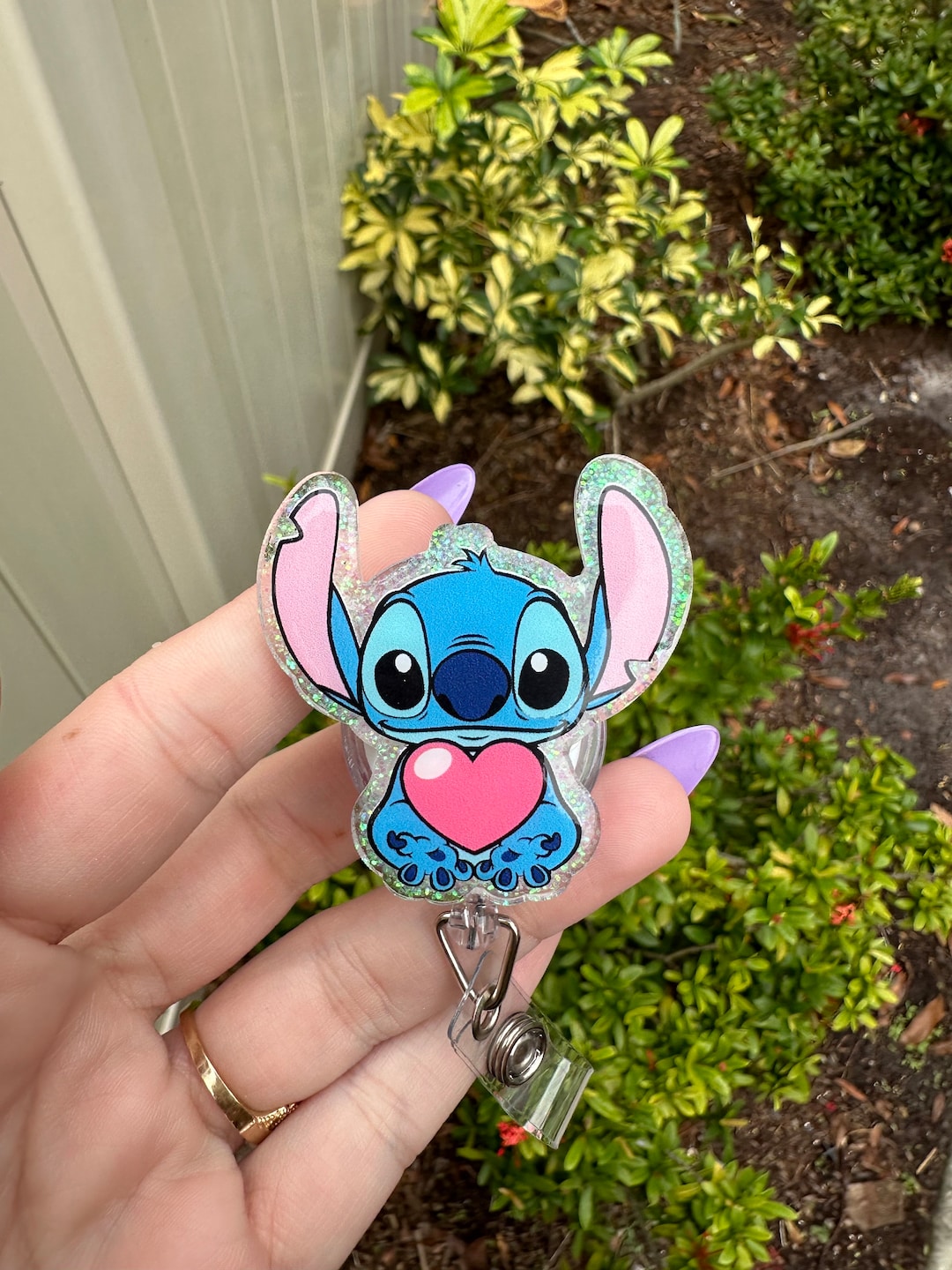 Stitch Badge Reel , Experiment 626 , Lilo and Stitch, ID Holder, Nurse ...