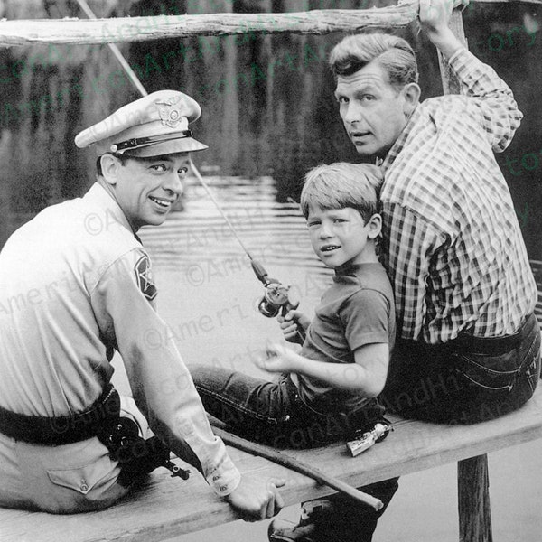 Andy and Opie Fishing Art - Etsy