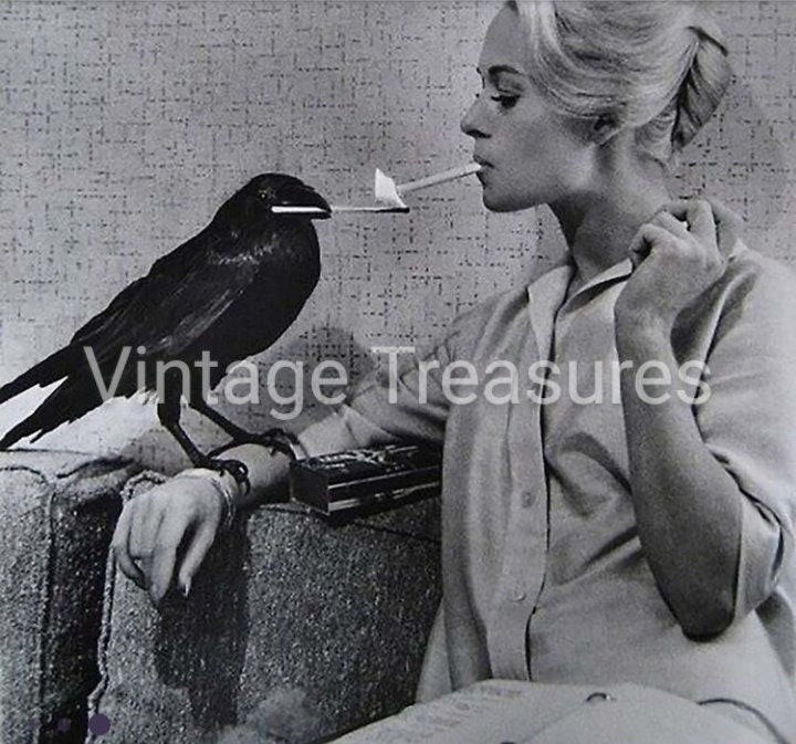 Tippi Hedren Having Her Cigarette Lit By A Crow Etsy
