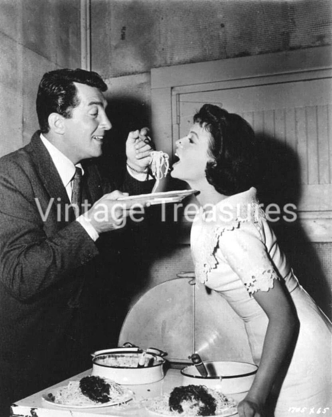 Dean Martin and Anna Maria Alberghetti Eating Spaghetti - Etsy