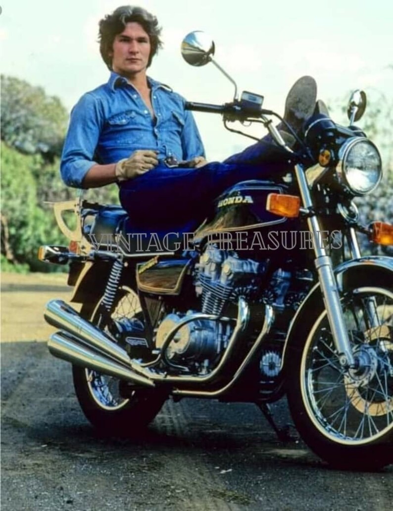 Patrick Swayze on His Motorcycle - Etsy