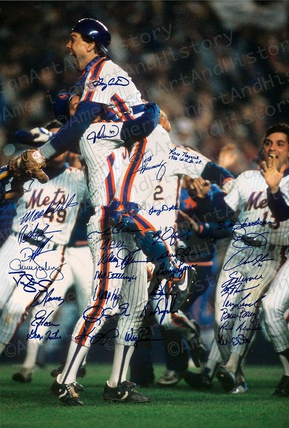 1986 Mets Signed by Most of Team | Etsy