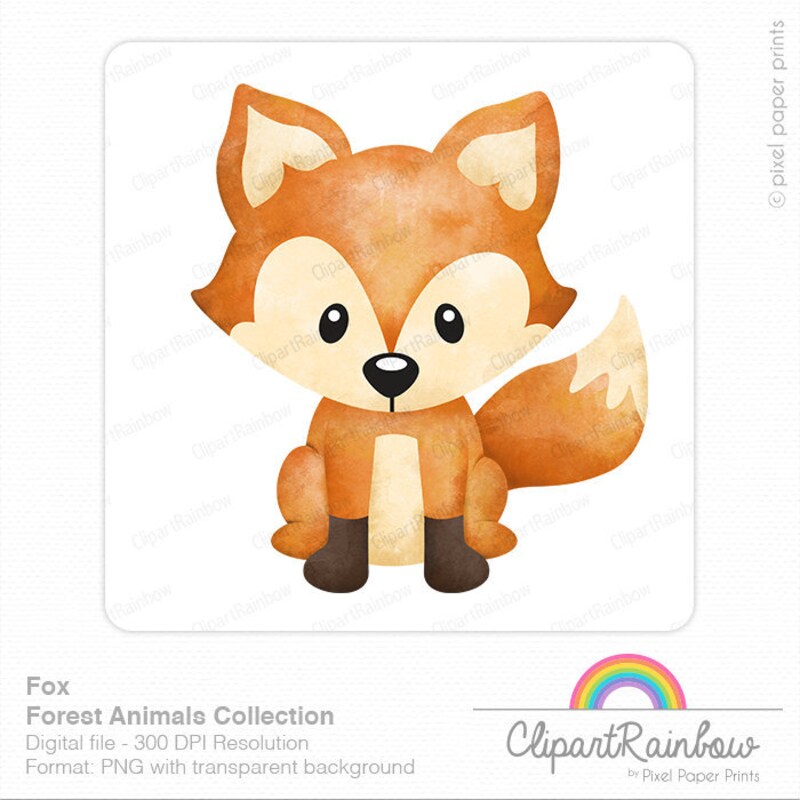 Foxes Clip Art - Etsy