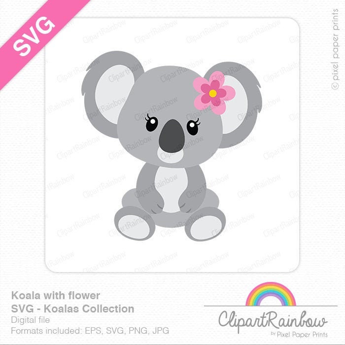 Koala Girl SVG Cute Koala Clip Art Australian Animals SVG - Etsy UK