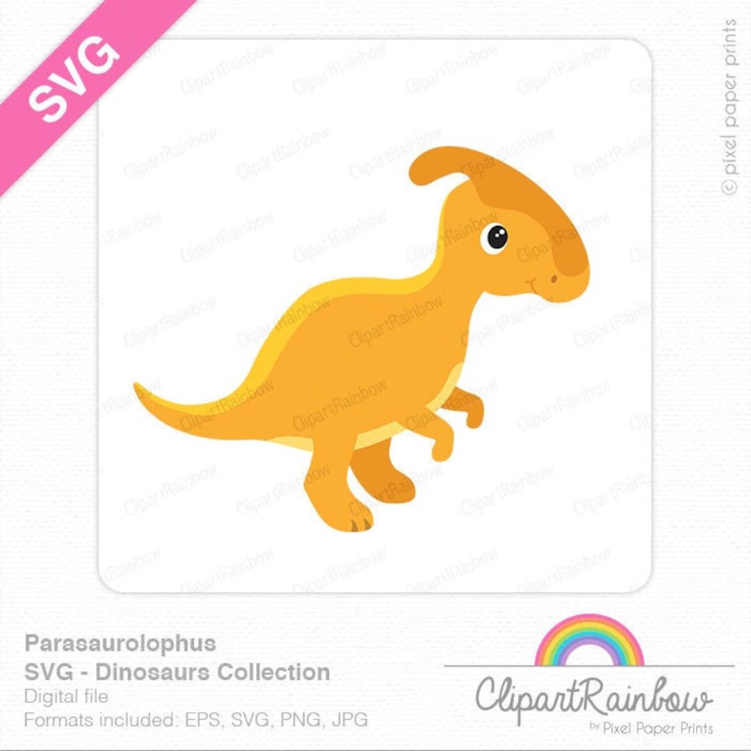 Parasaurolophus SVG - Cute Dinosaur Clip Art - SVG - Cut Files - PNG ...