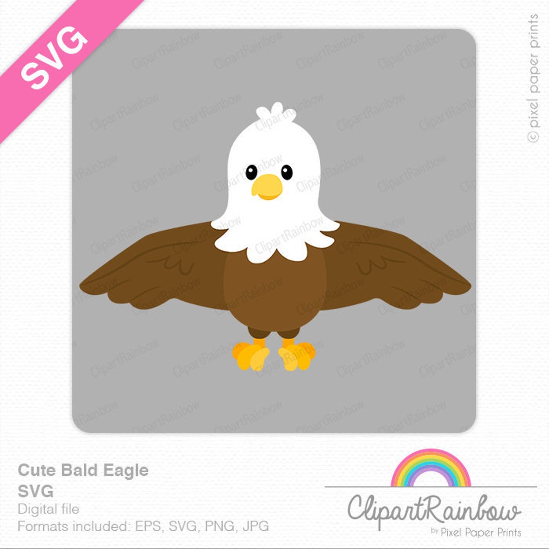 Bald Eagle SVG - Cute Eagle Clip Art - SVG - Cut Files - PNG File ...