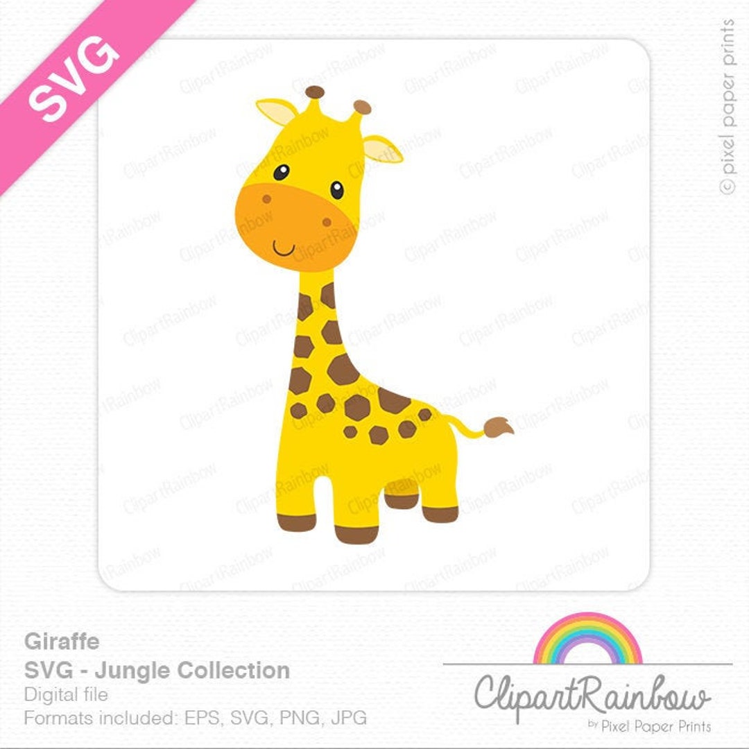 Giraffe SVG Jungle Animals Clip Art SVG Cut Files PNG File Digital ...