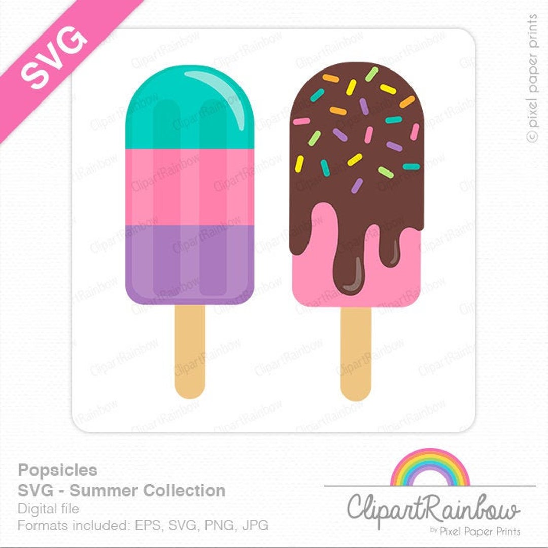Popsicle Clipart Ice Pop Cut Files Digital Instant Download Cut File ...