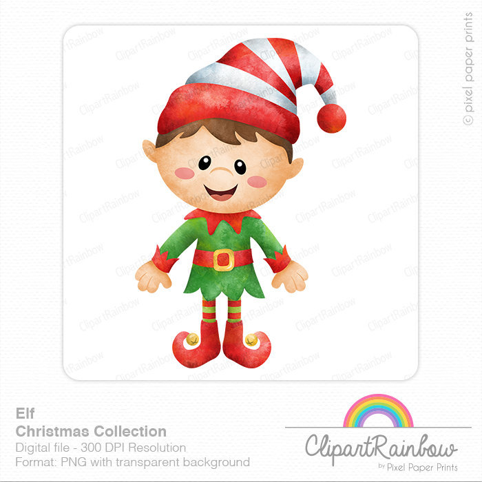 Elf clipart Watercolor Elf Digital clip art | Etsy