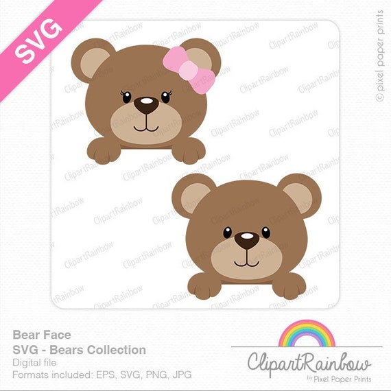 Teddy Bear Face Clip Art