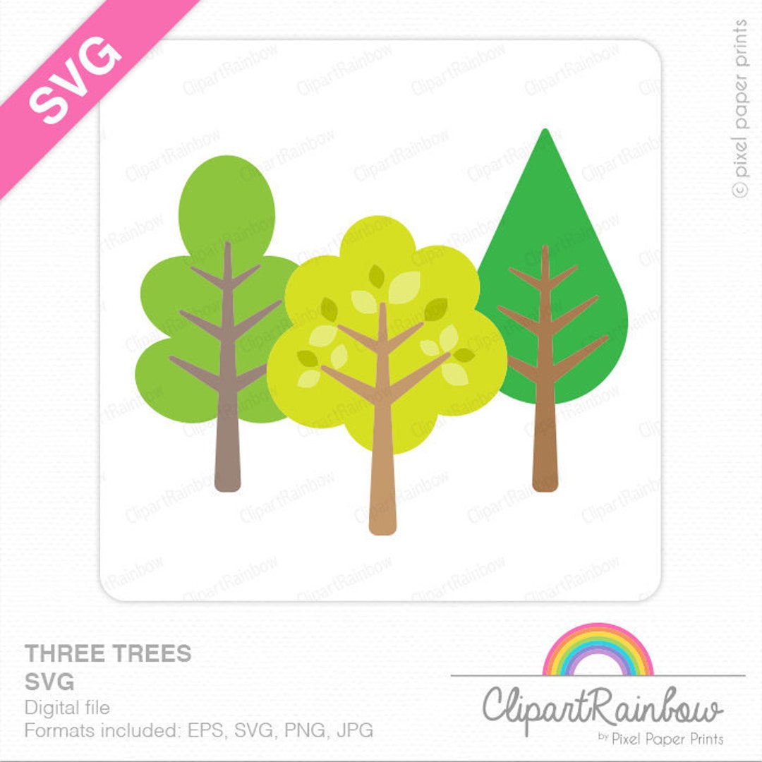Trees SVG Tree Clipart Simple Tree Cut Files Instant Download Vector ...