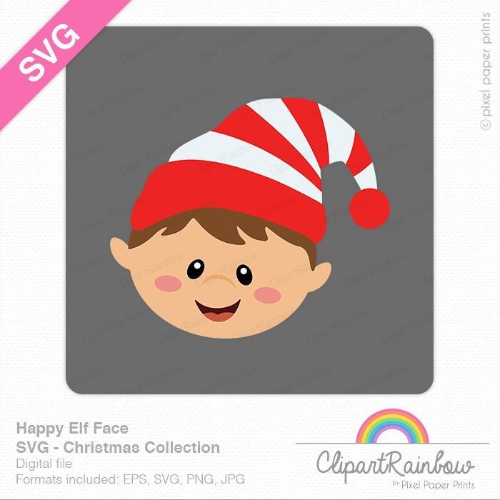 Christmas Elf Face SVG Christmas Clip Art SVG Cut Files | Etsy