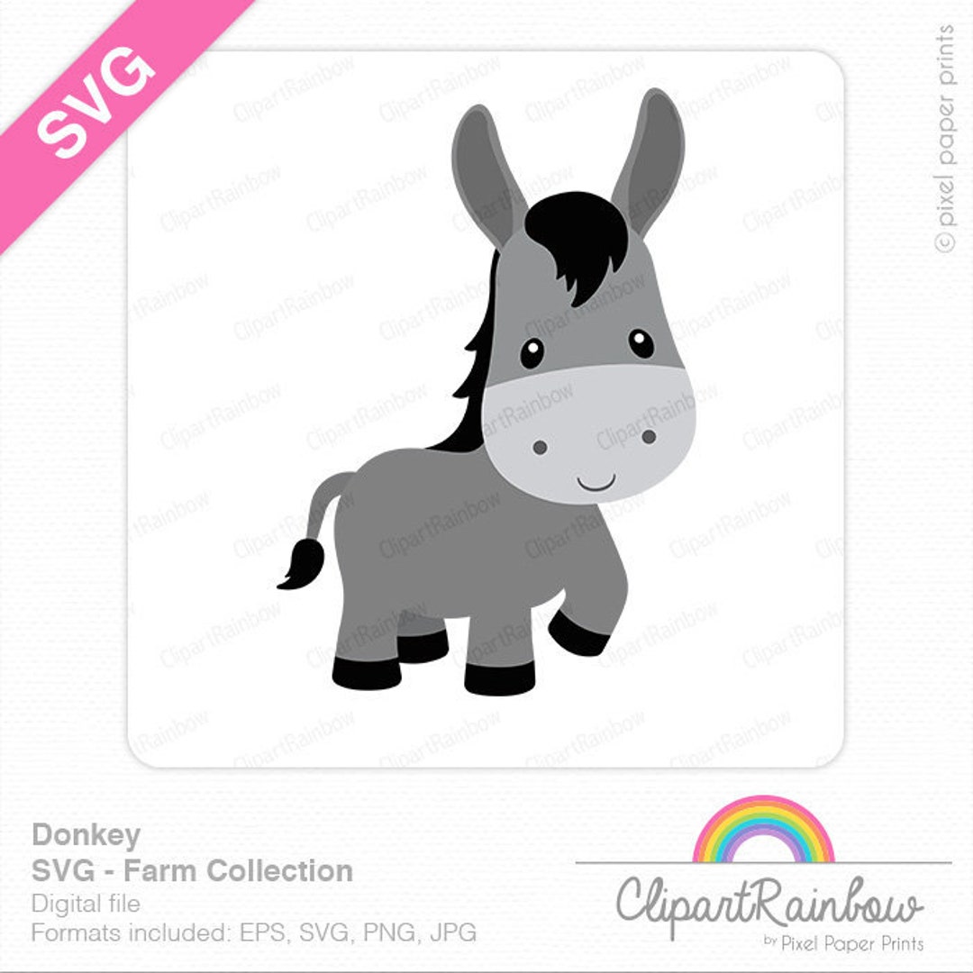Donkey Outline Clip Art