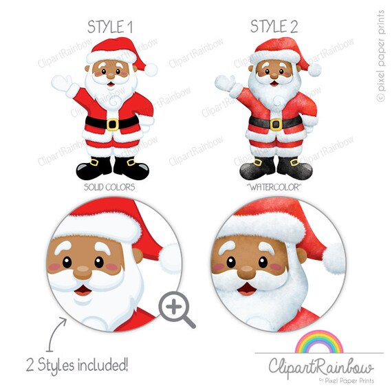 Santa Clip Art Black And White