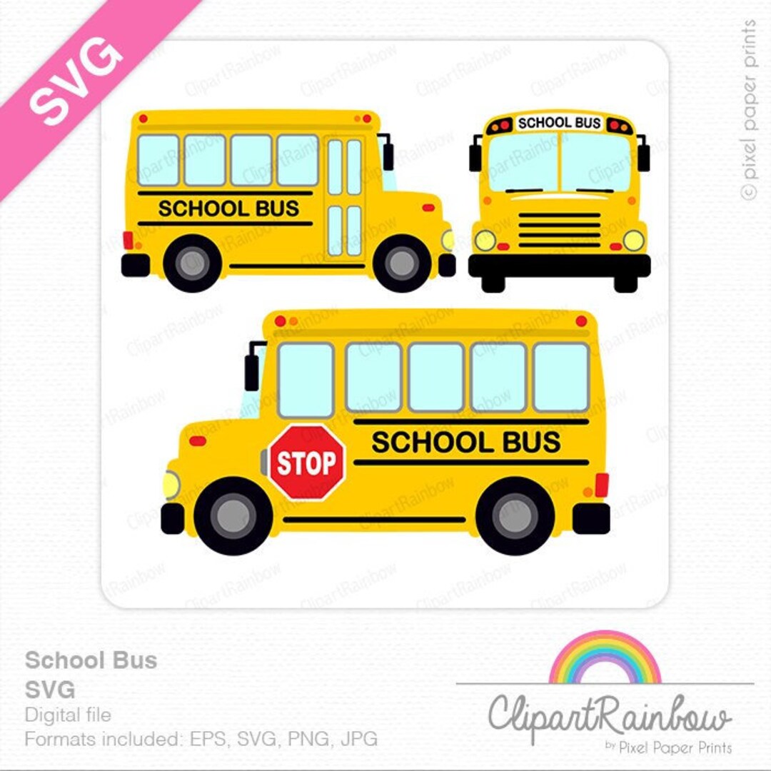 School Bus SVG - School Clip Art - Cut Files - PNG File - Digital ...