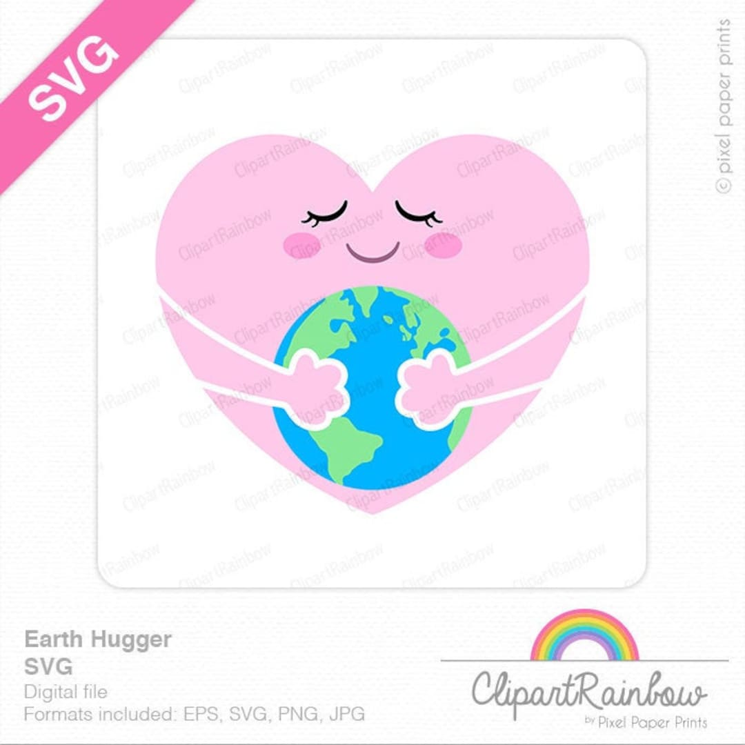 Earth Hugger SVG - Clipart SVG Cut Files PNG Files - Mother Earth ...