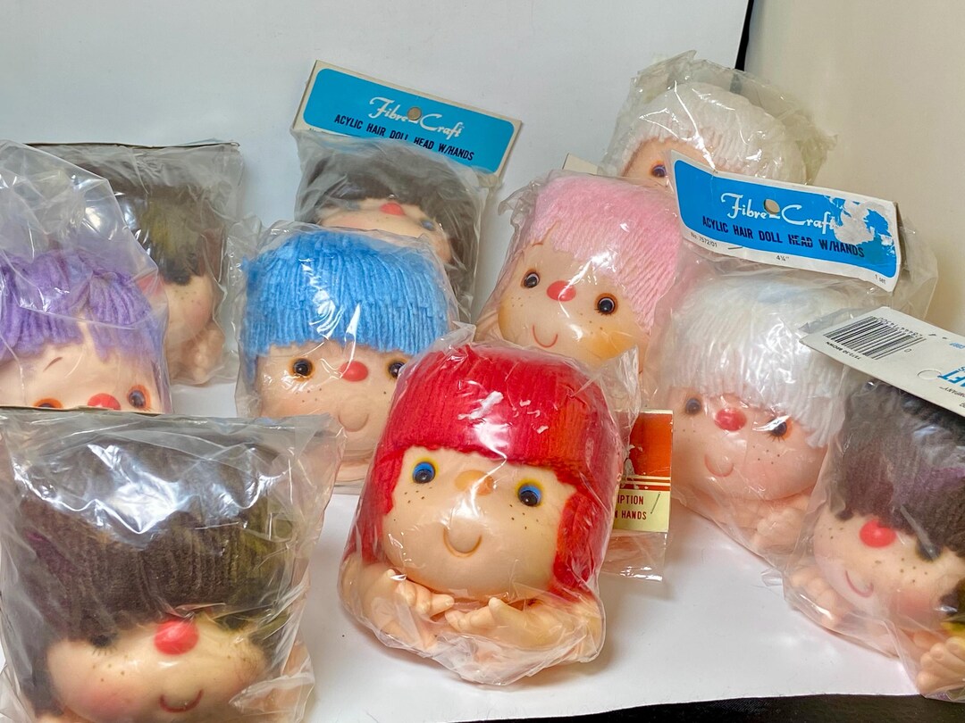 Yarn Doll Head and Hands,fibre-craft,j. Shin & Co.,yarn Doll,craft Doll ...