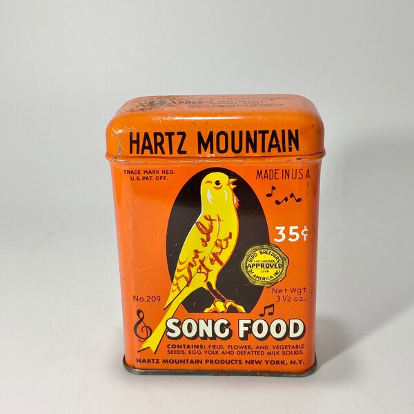 Hartz Song Food Tin - Etsy