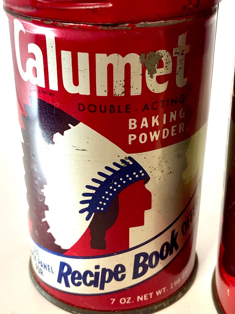 Vintage Calumet Baking Powder Tins: Indian Graphic, Farmhouse Decor - Etsy