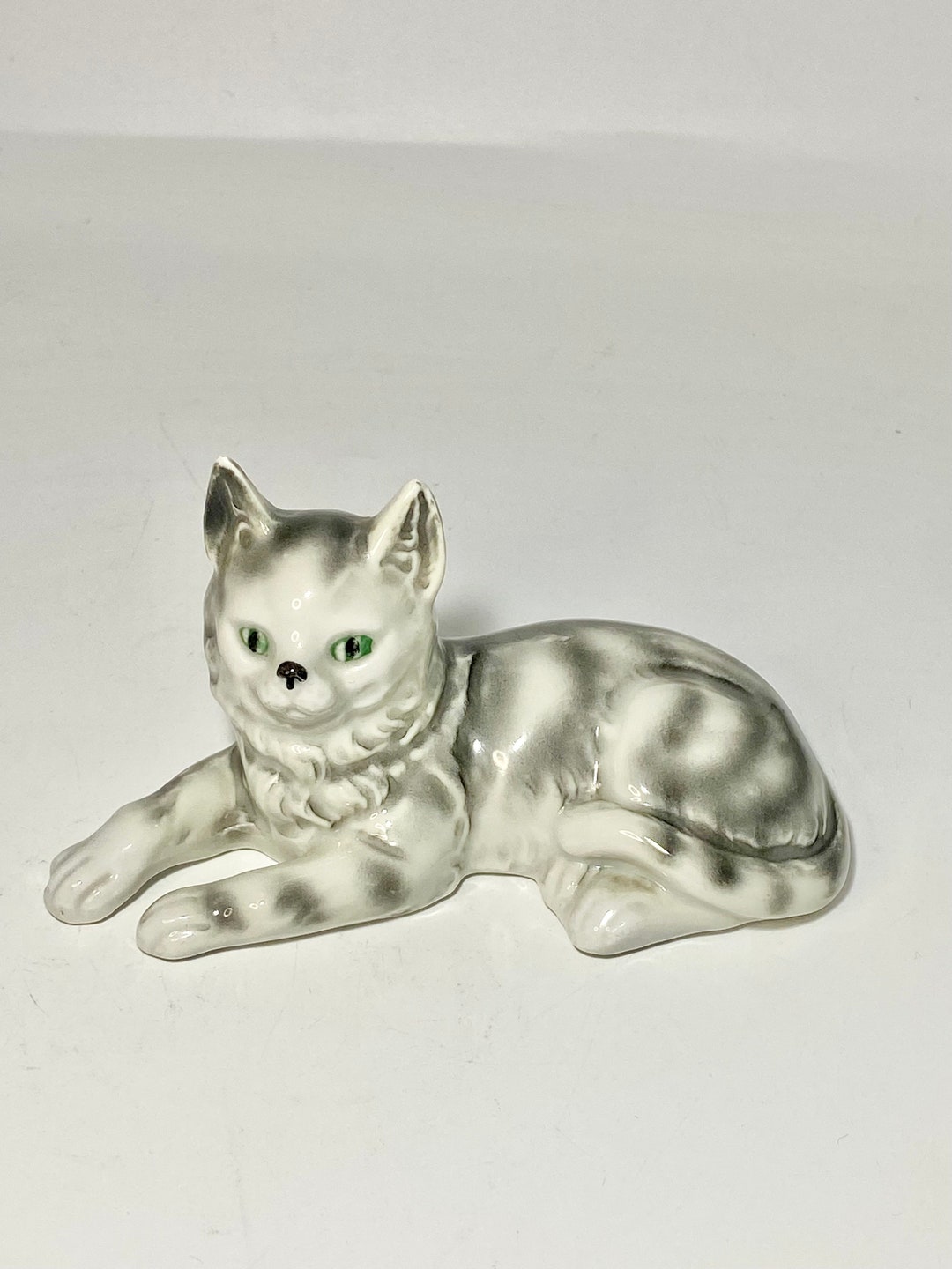 Cat Collectors Porcelian Germany Tabby Porcelain Cat 1899 Vintage Cat ...