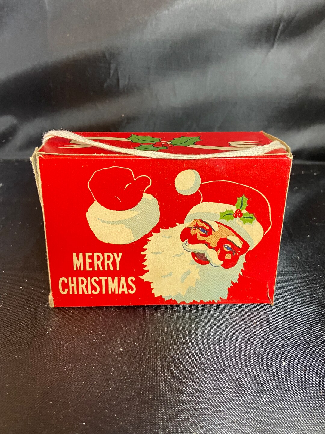 1940s Santa Christmas Candy Box With Ribbon Handle - Etsy