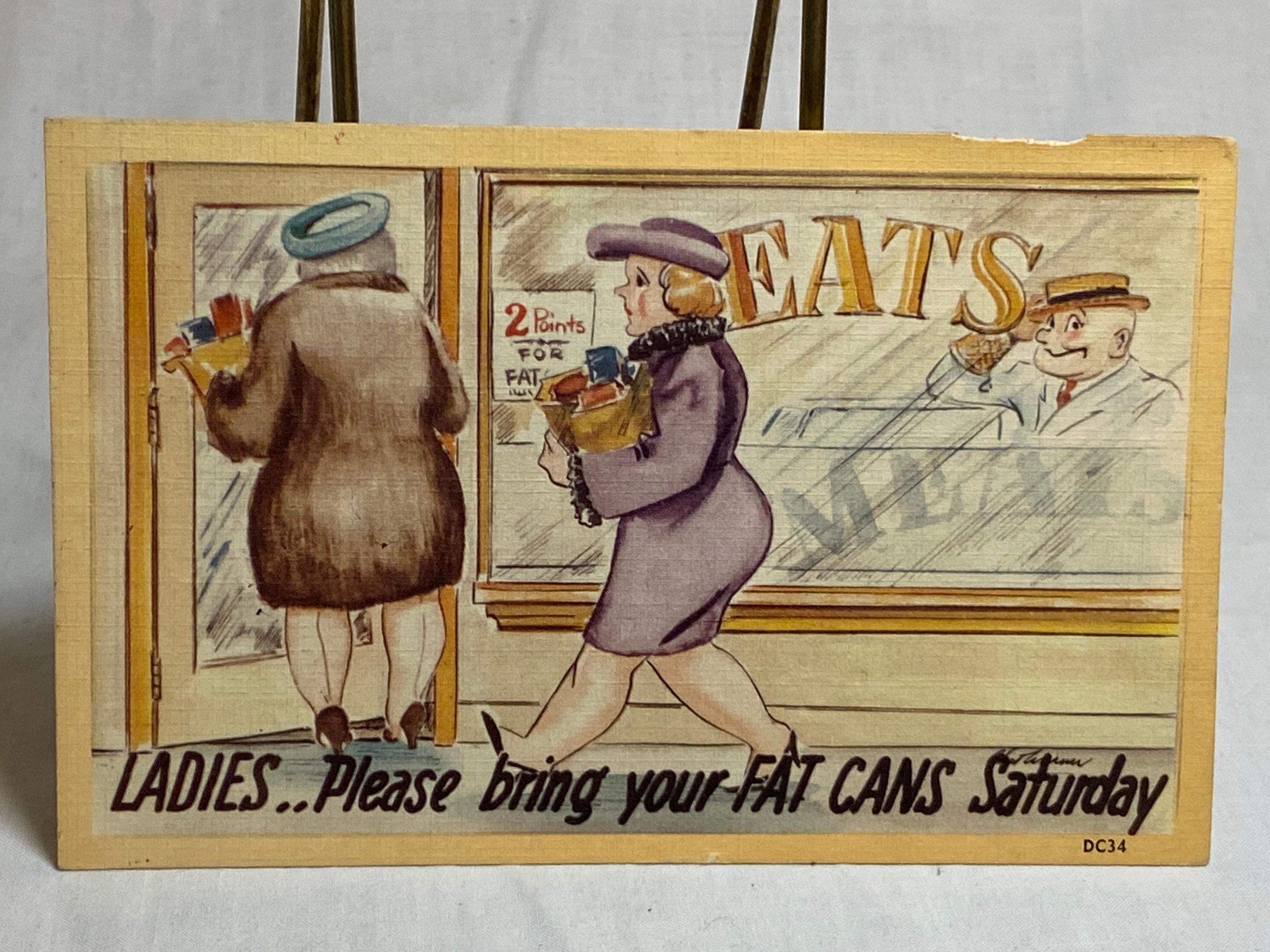 Vintage post card 1930s post card with comical saying about | Etsy