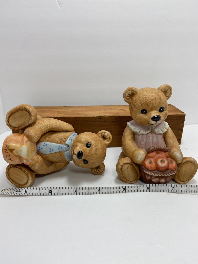 1980s Home Interiors Country Bear Pair | Etsy
