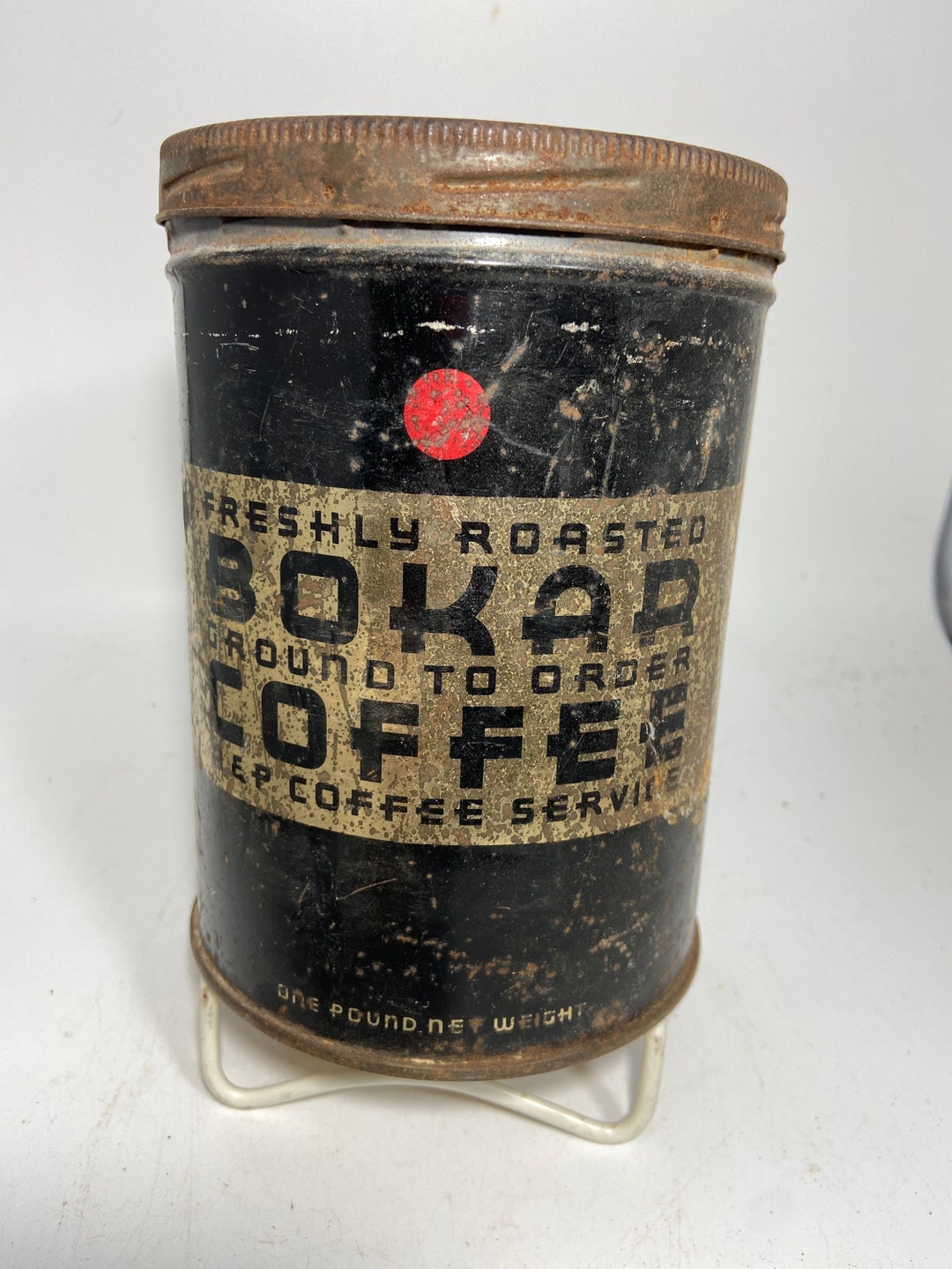 Vintage Bokar Coffee Tin,coffee Collector,coffee Can,farmhouse,general ...