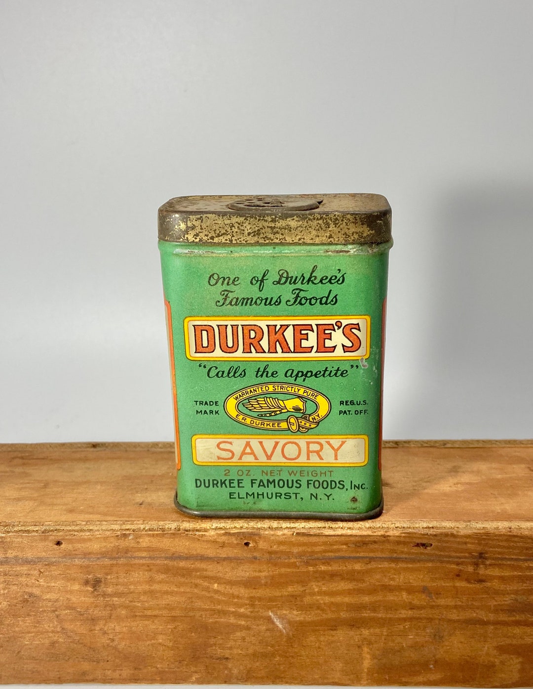 Vintage DURKEE'S Savory Spice Tin, Advertising Graphics - Etsy