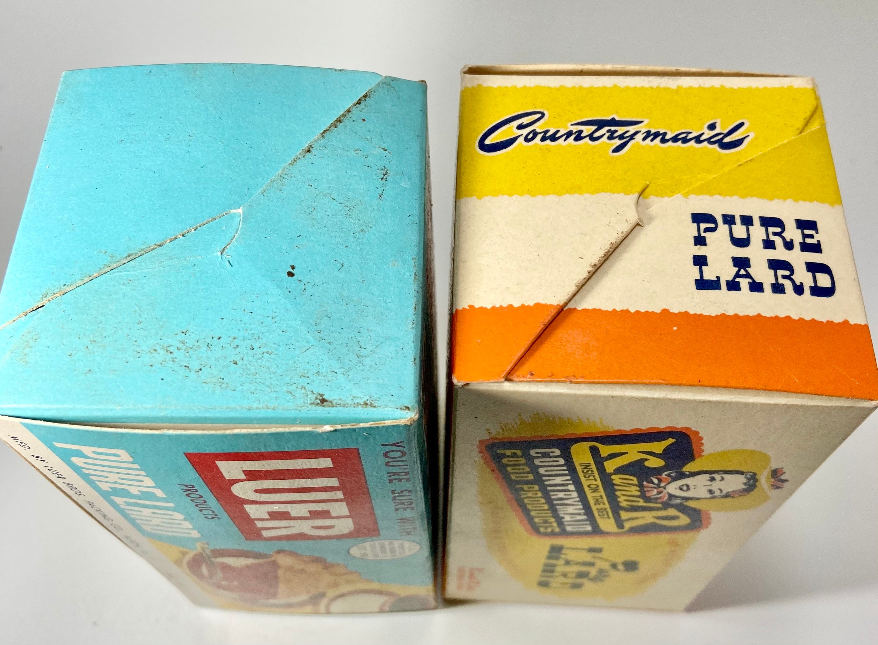 Vintage Luer & Country Maid Lard Boxes, 1950s Advertising - Etsy