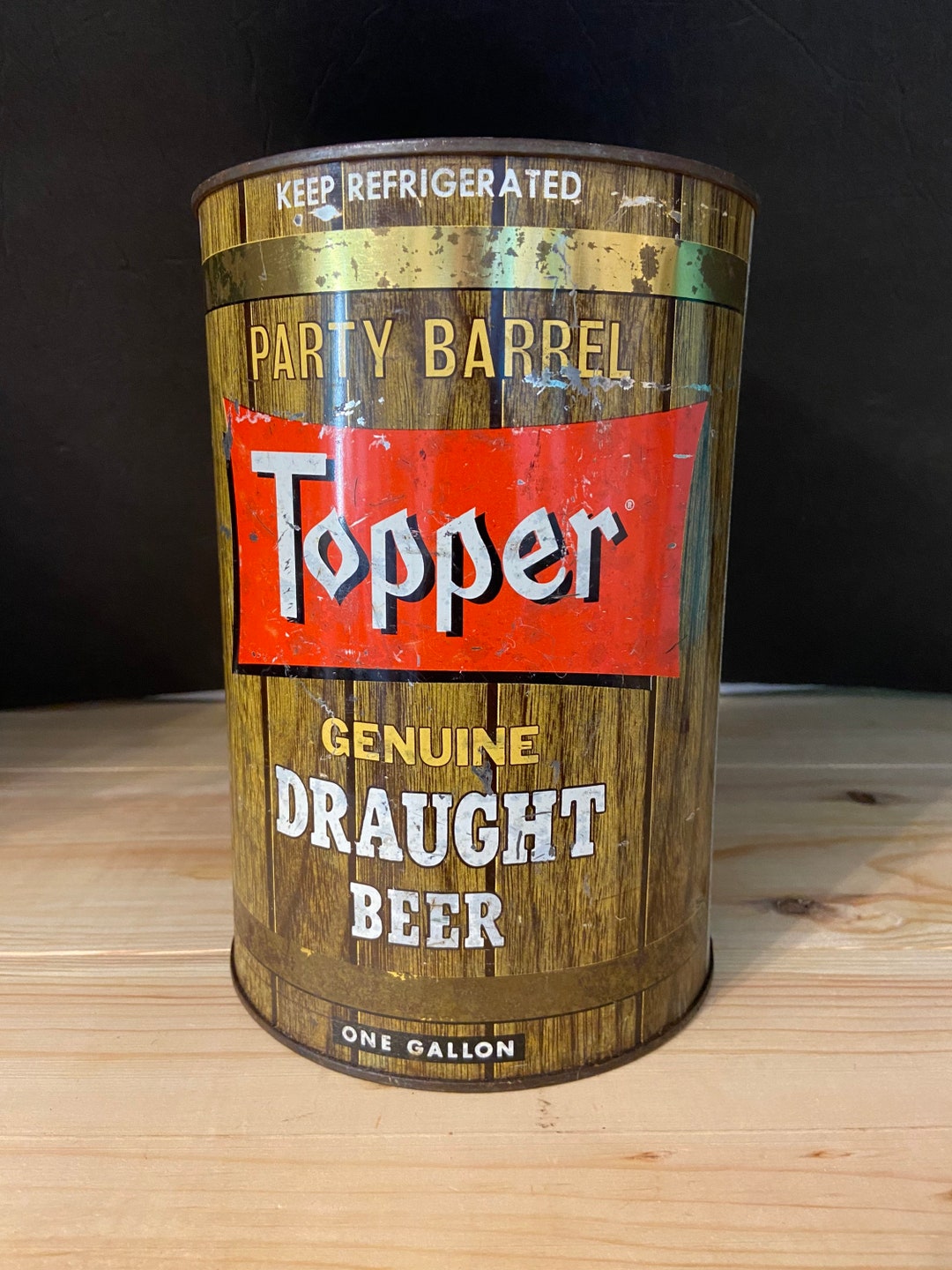 Topper Genuine Draught Beer Keg,beer Keg Can,1960 Beer Keg,beer ...