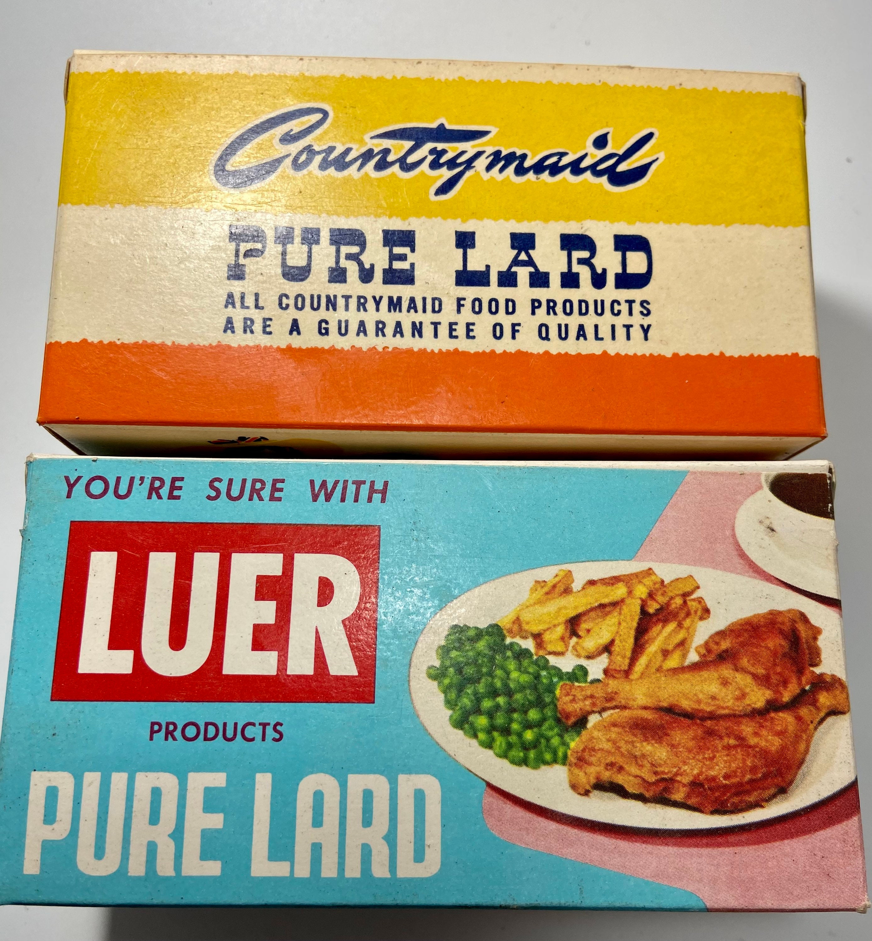 Vintage Luer & Country Maid Lard Boxes, 1950s Advertising - Etsy