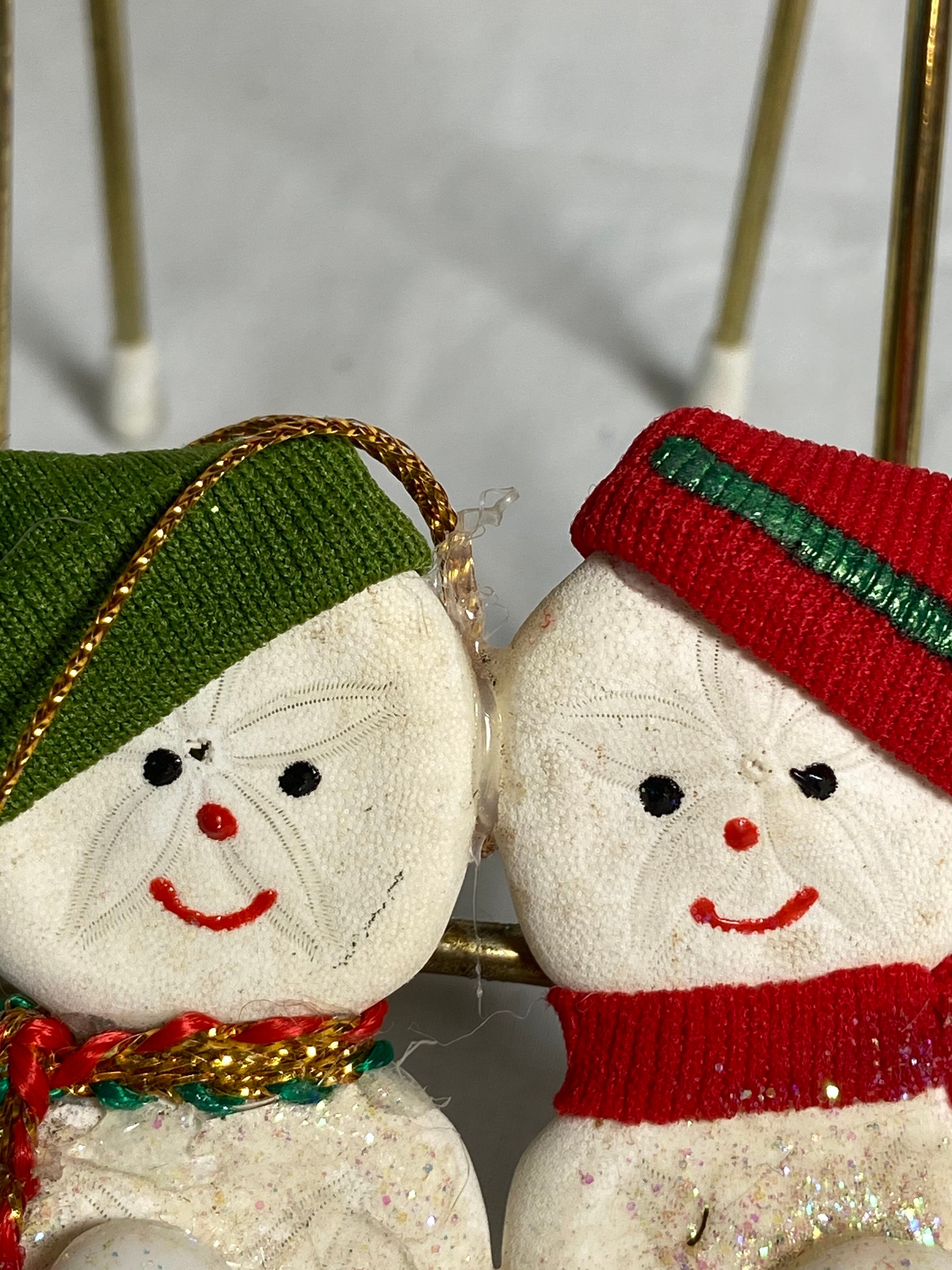 Vintage Sand dollar snowman and snowman Christmas tree | Etsy