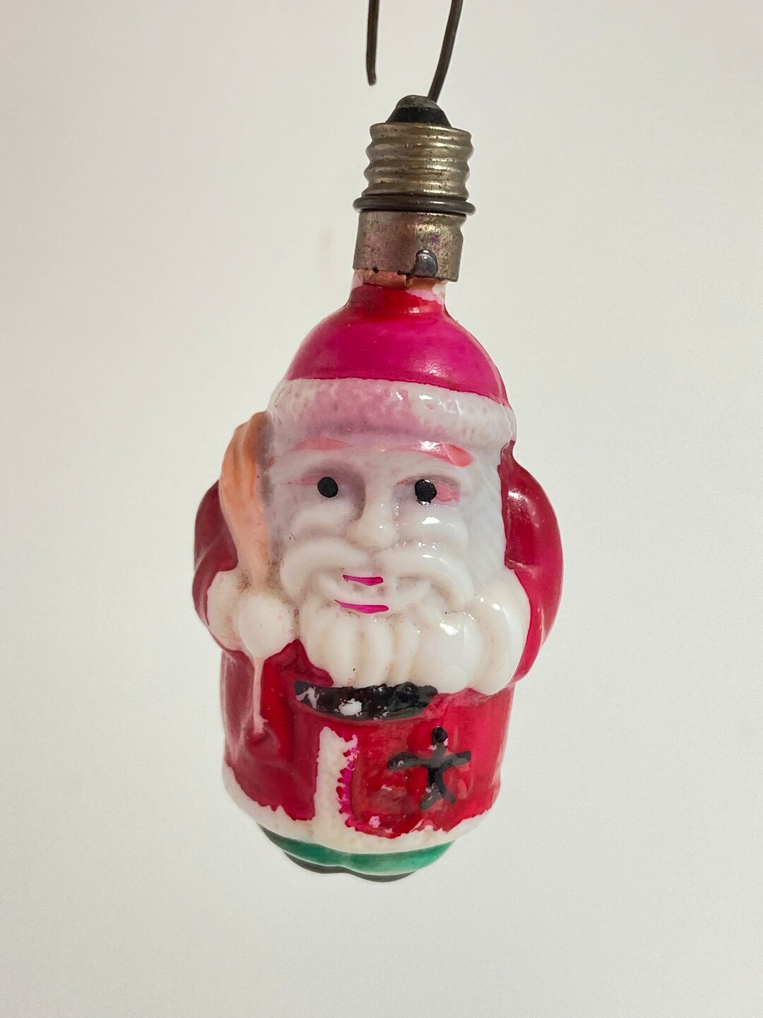 Figural Light Bulbsanta Light Bulbvintage Santa Bulbvintage - Etsy