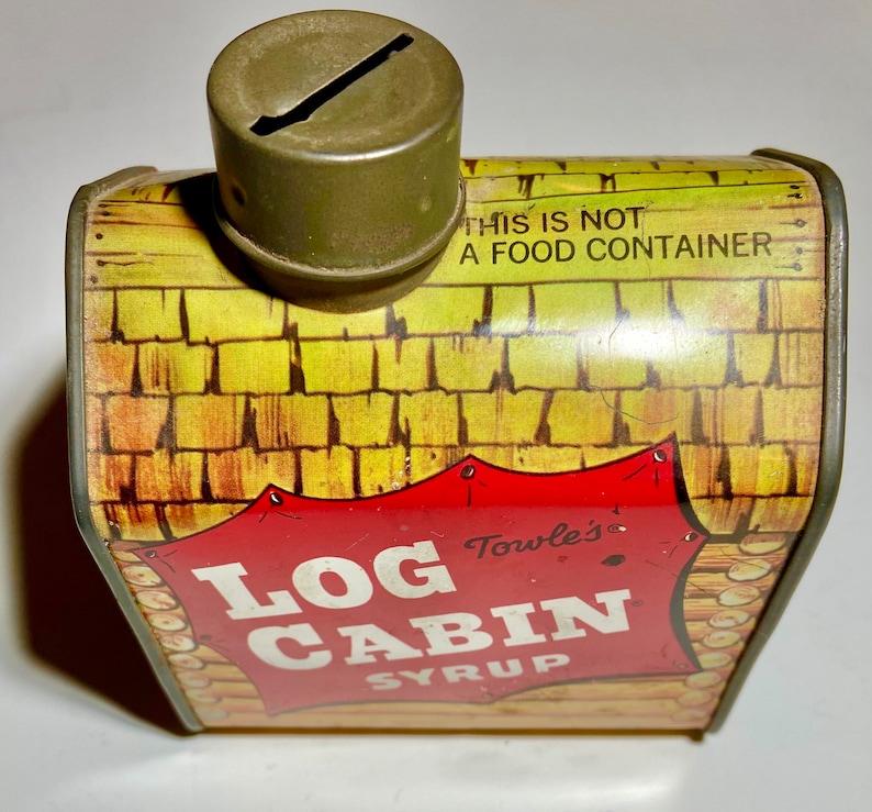 Towles Log Cabin Syrup Tin Bank Vintage Bank Maple Syrup - Etsy