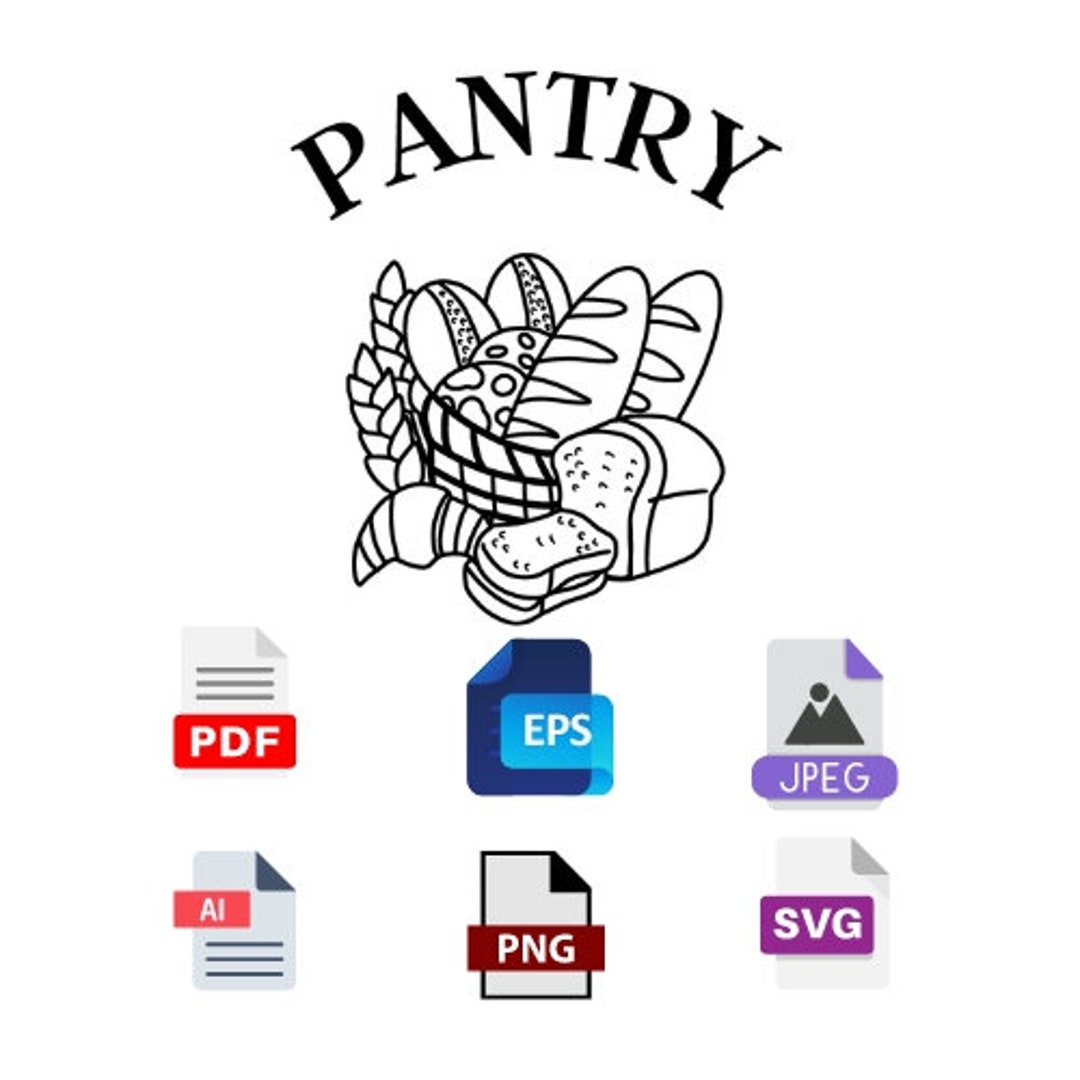 Pantry Sign SVG File Vector Clipart Commercial & Personal Use-Cricut ...