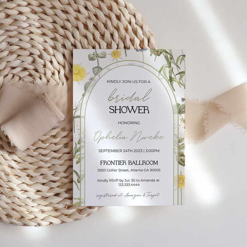 Botanical Invitation - Etsy