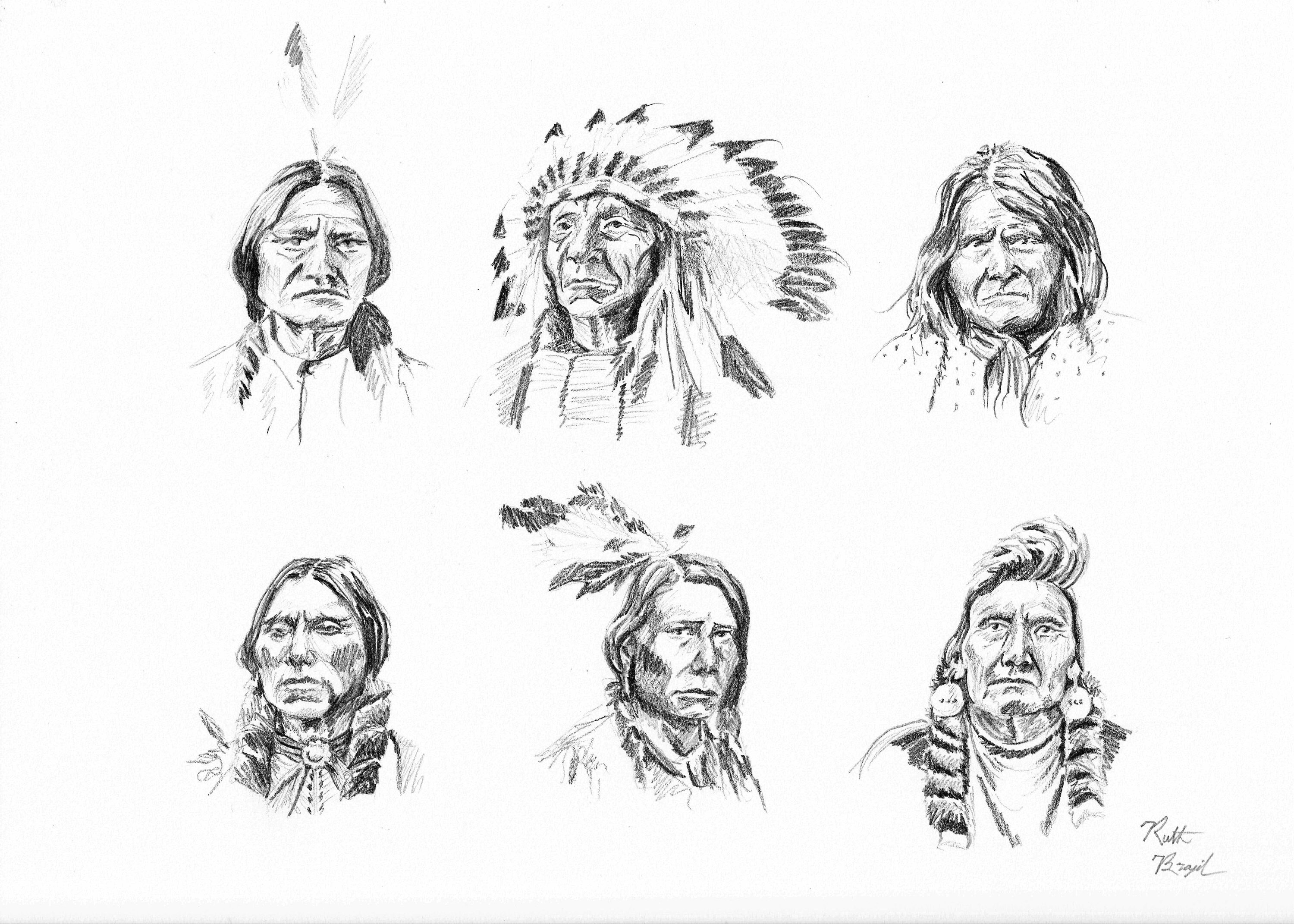 Six Chiefs Pencil Drawing Print - Etsy