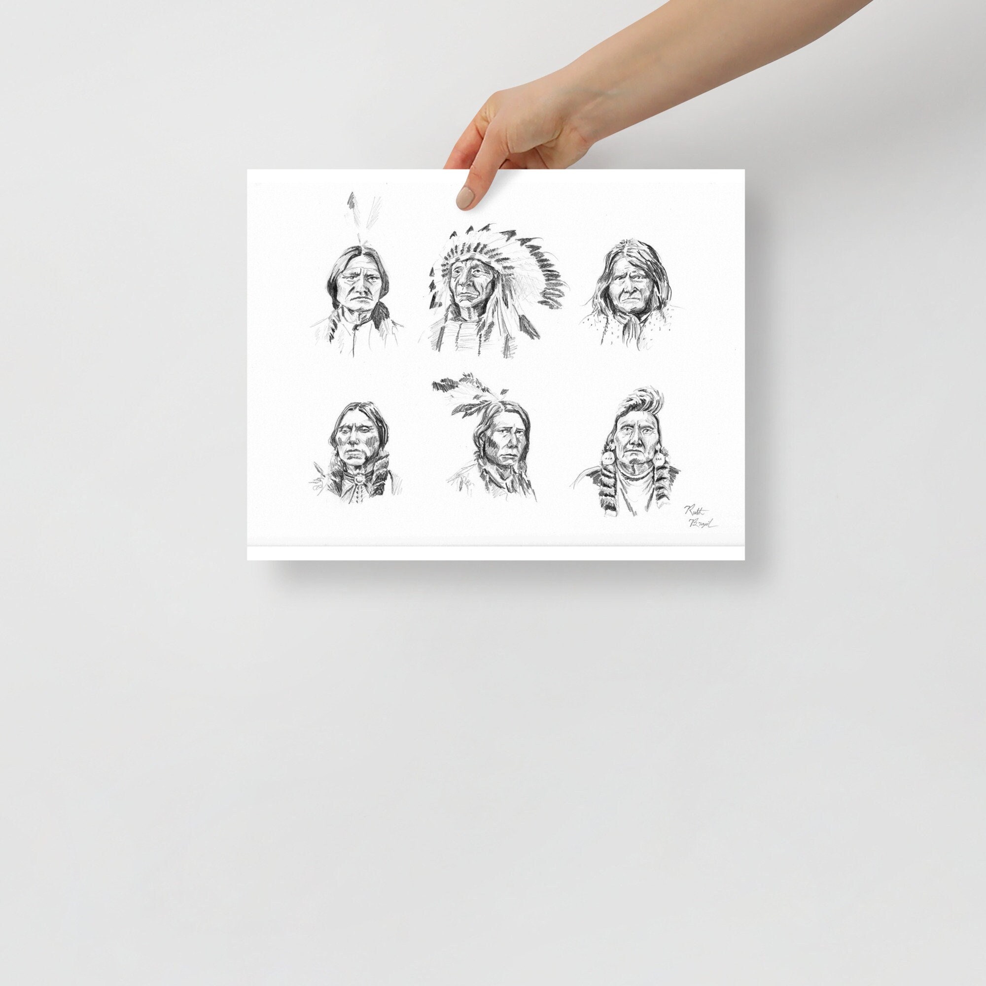 Six Chiefs Pencil Drawing Print - Etsy