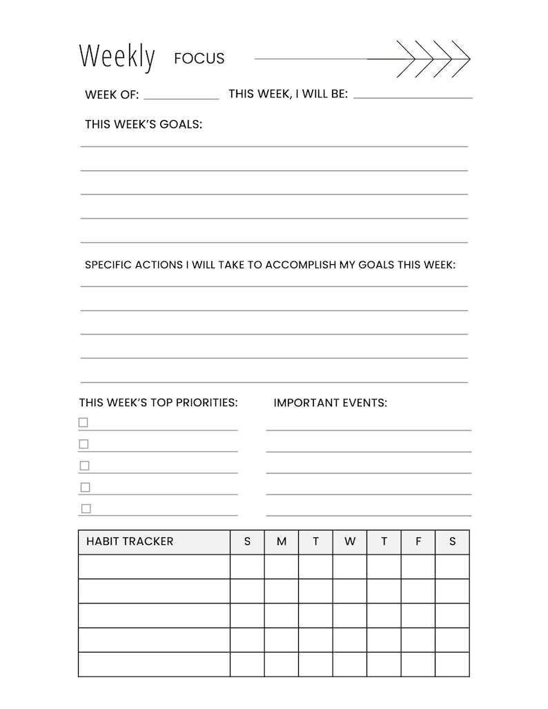 Accountability Planner - Etsy